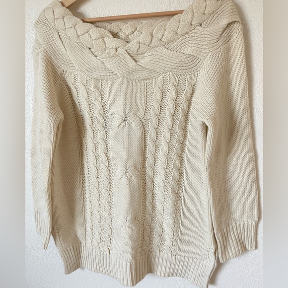 Cozy Casual | Sweaters | Nwt Cozy Casual Ivory Cable Knit Sweater ...